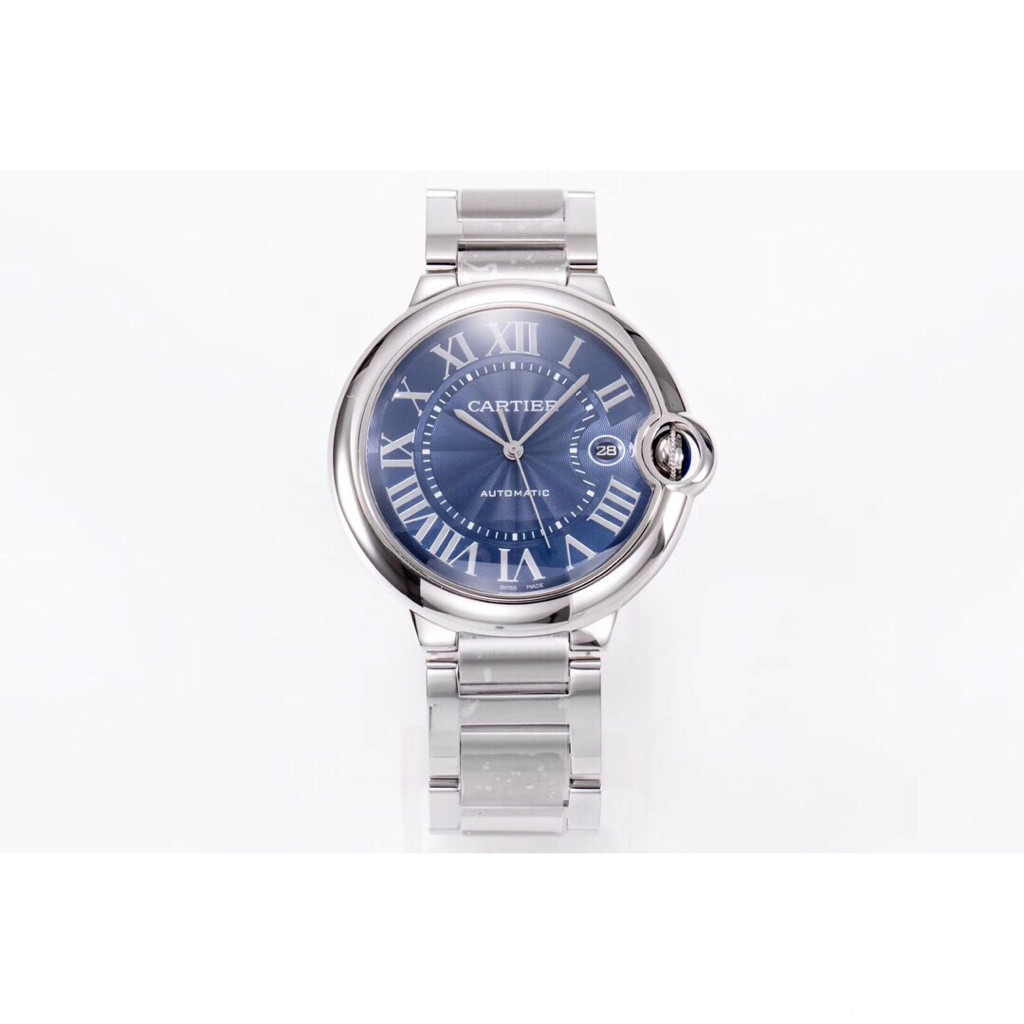 CARTIER Steady Fashion Noble Blue Dial Calendar Style 42mm Exquisite ...