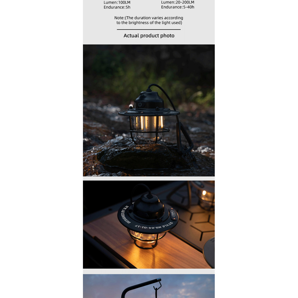 WELLHIKE Rechargeable Decorative Camping Light 80H Continuity Ambient ...