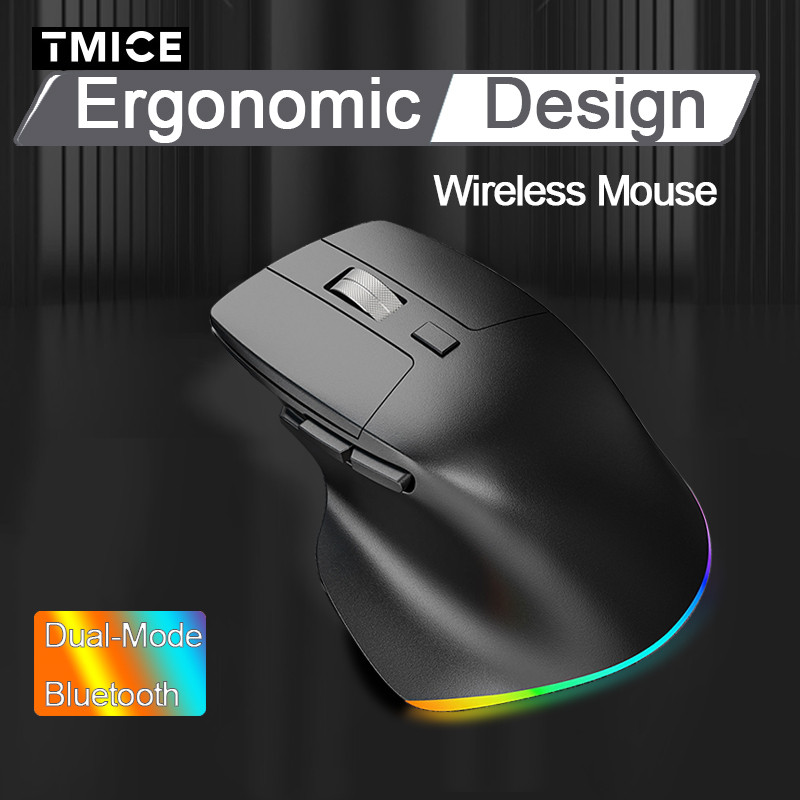 G30LD Ergonomic Mouse Wireless Bluetooth Silent Mouse Three-Mode RGB ...