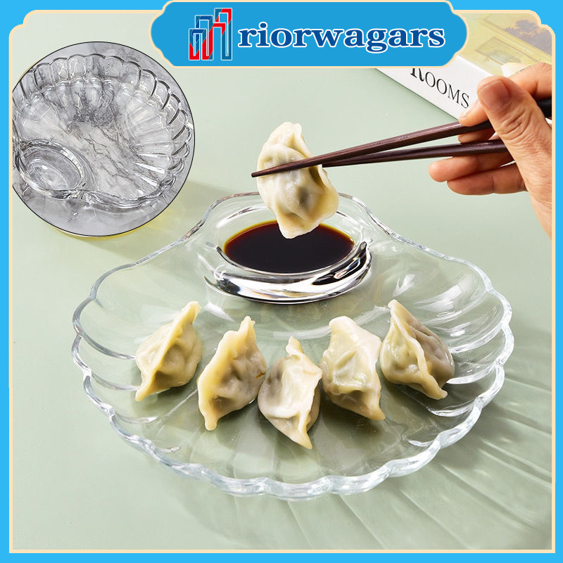 Shell Dishtransparent Dumpling Plate Multi Functional Dipping Tray And ...