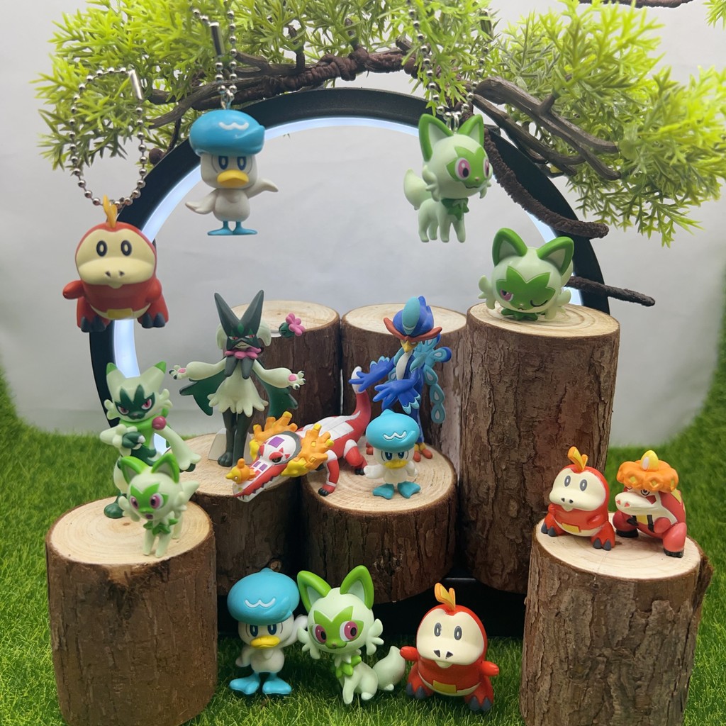 Pokémon Figures: Quaxly, Sprigatito, Fuecoco Evolution Set (Meowscarada ...