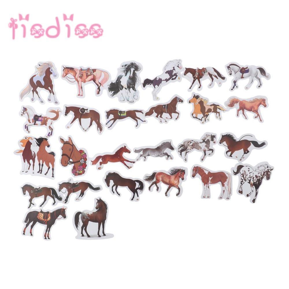 LISDISS Horse Stickers, PVC Horse Vinyl Horse Riding Sticker ...