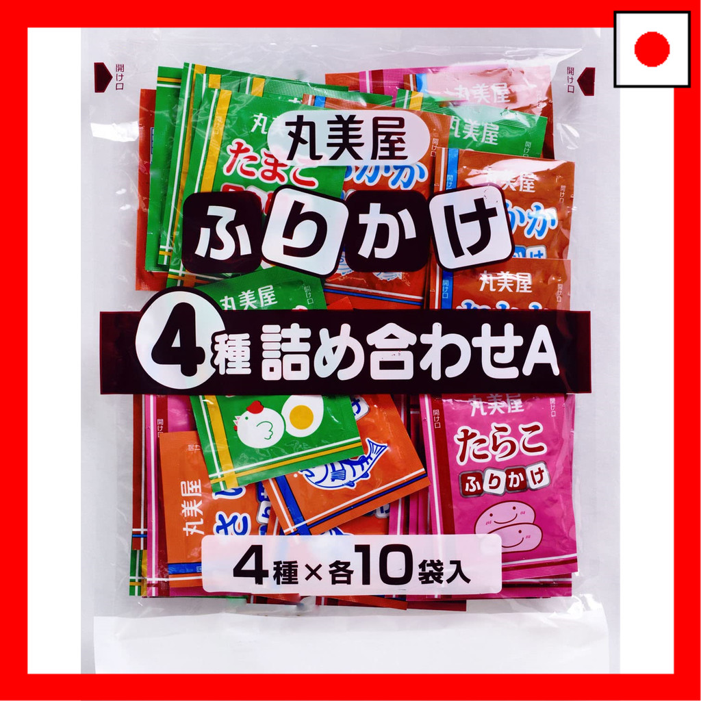 Marumiya Foods Industrial Foods Commercial Furikake 4 Types Assortment A (2.5g x 40 servings ...