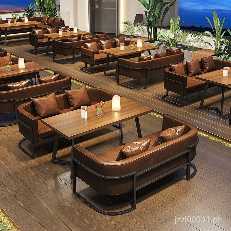 Vintage Industrial Style Bar Lounge Sofa Cafe Restaurant Dining Bar Pub ...