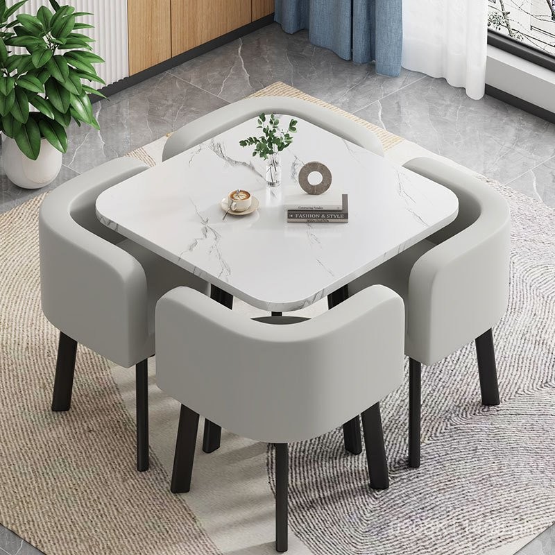 Set Steel Wood Negotiation Rest Area Dessert Shop Leisure Milk Tea ...