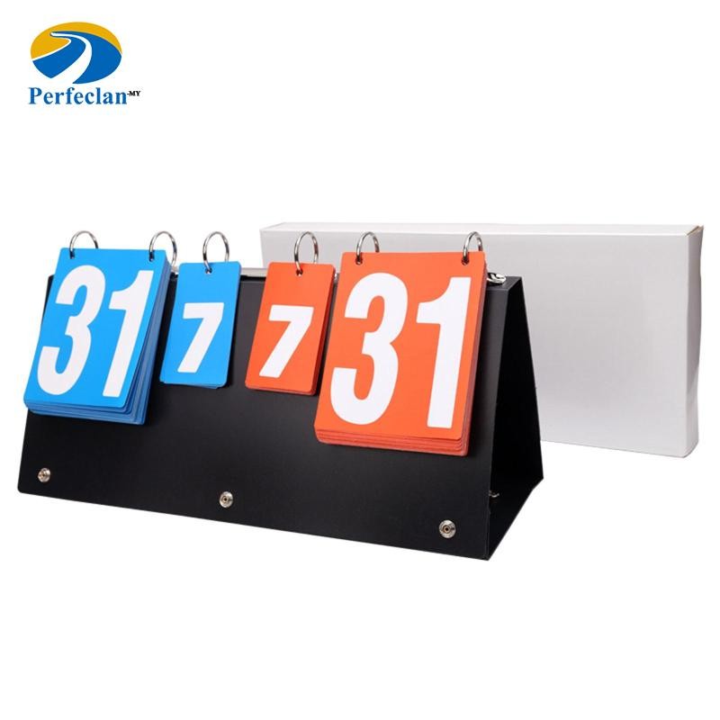 Perfeclan Tabletop Scoreboard Flip Score Card Flipper Basketball ...
