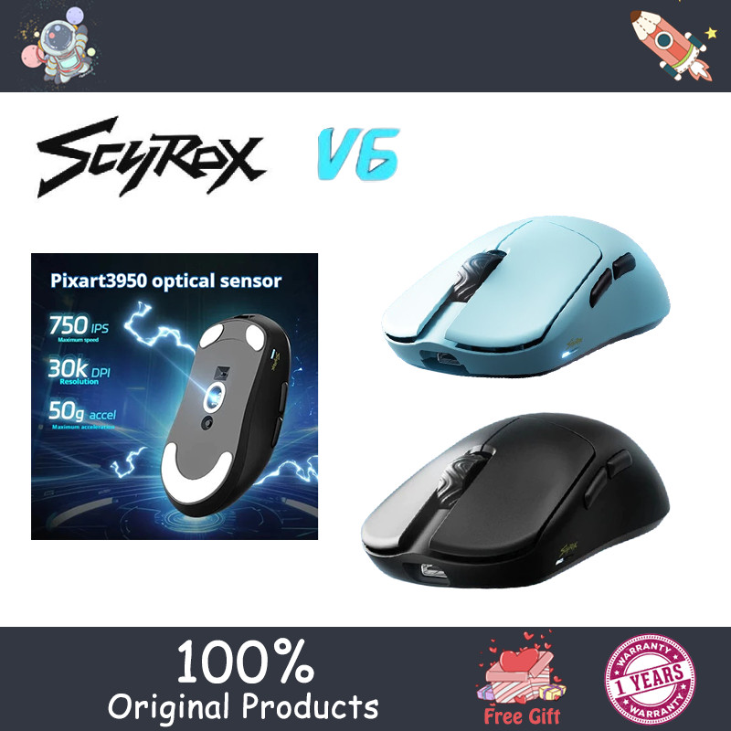 Scyrox V6 dual-mode wireless gaming mouse, 8k return rate, Pixart3950 ...