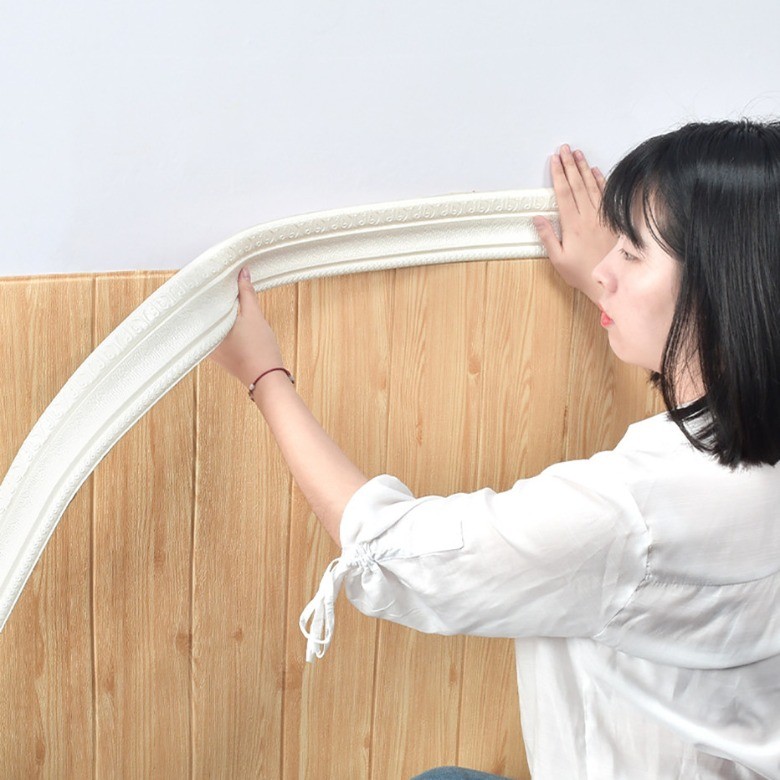 Oil-proof 3D Wall Edging Border Self-adhesive Waterproof Foam Modelling ...