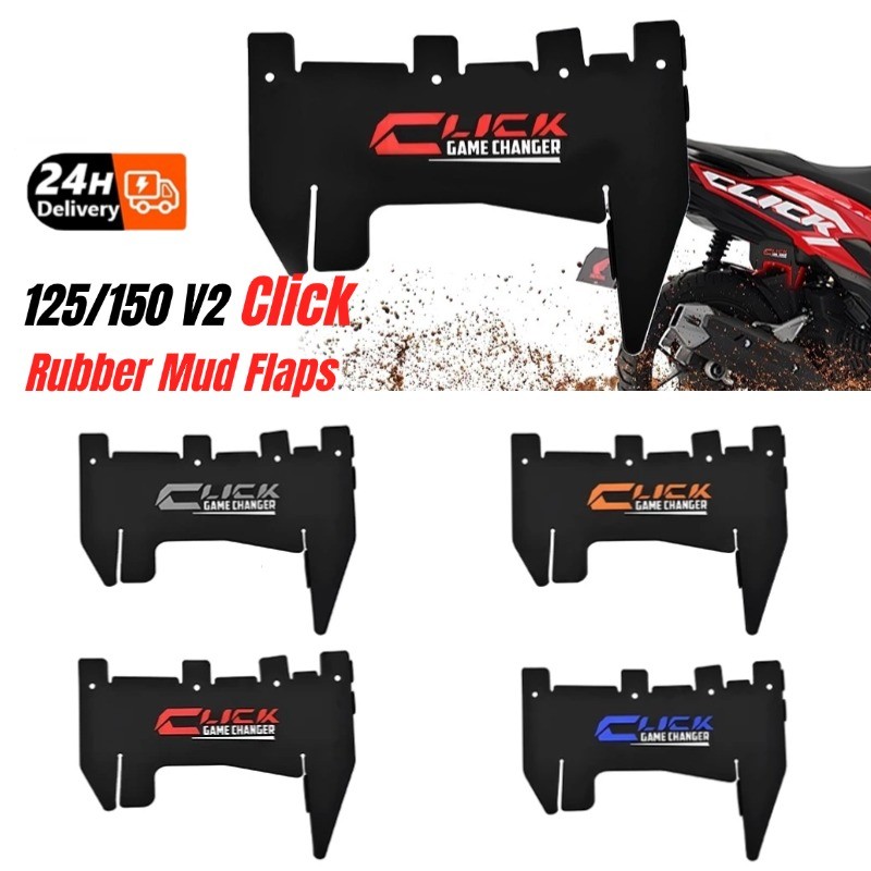 Motorcycle Mud Flaps Cover Rubber For Honda Click 125/150 V2 Game ...