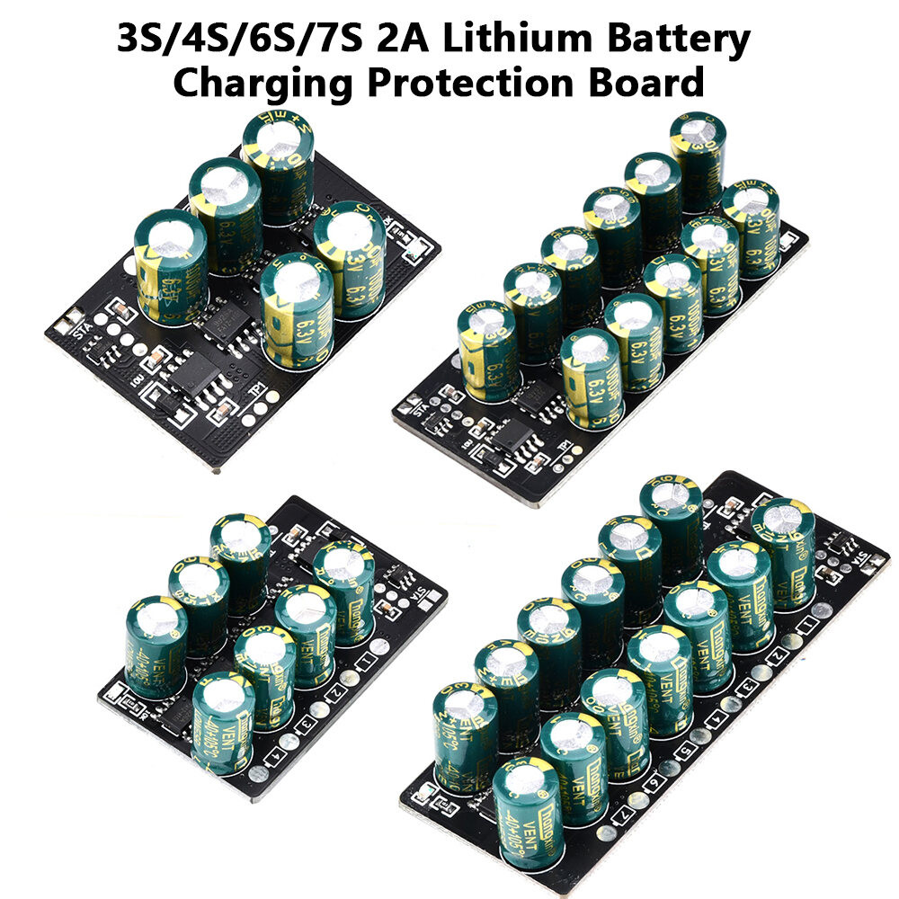 GG+3S 4S 6S 7S Balance Li-ion Lifepo4 LTO Lithium Battery 2A Capacitive Active Balancer Board ...