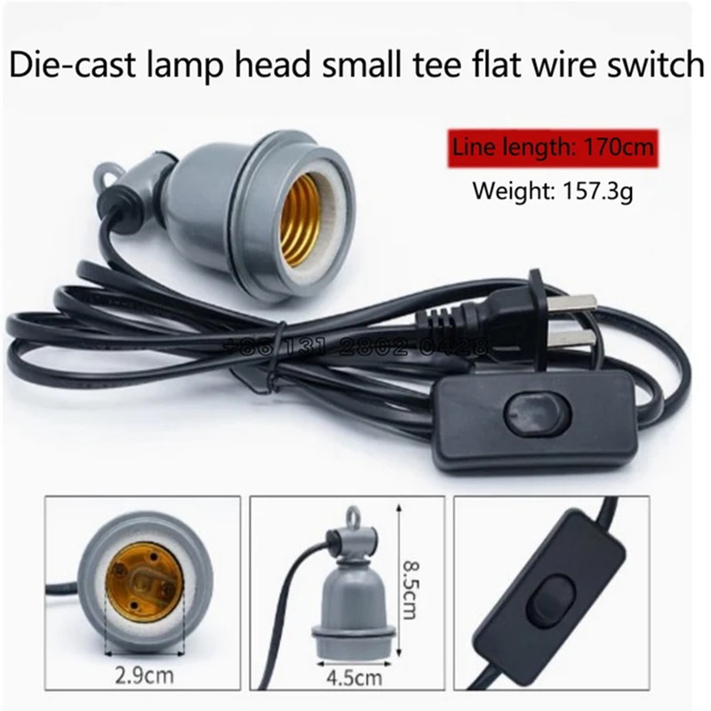 Heating Bulb Holder E27 Ceramic Heating Lamp Socket With Power Cord ...