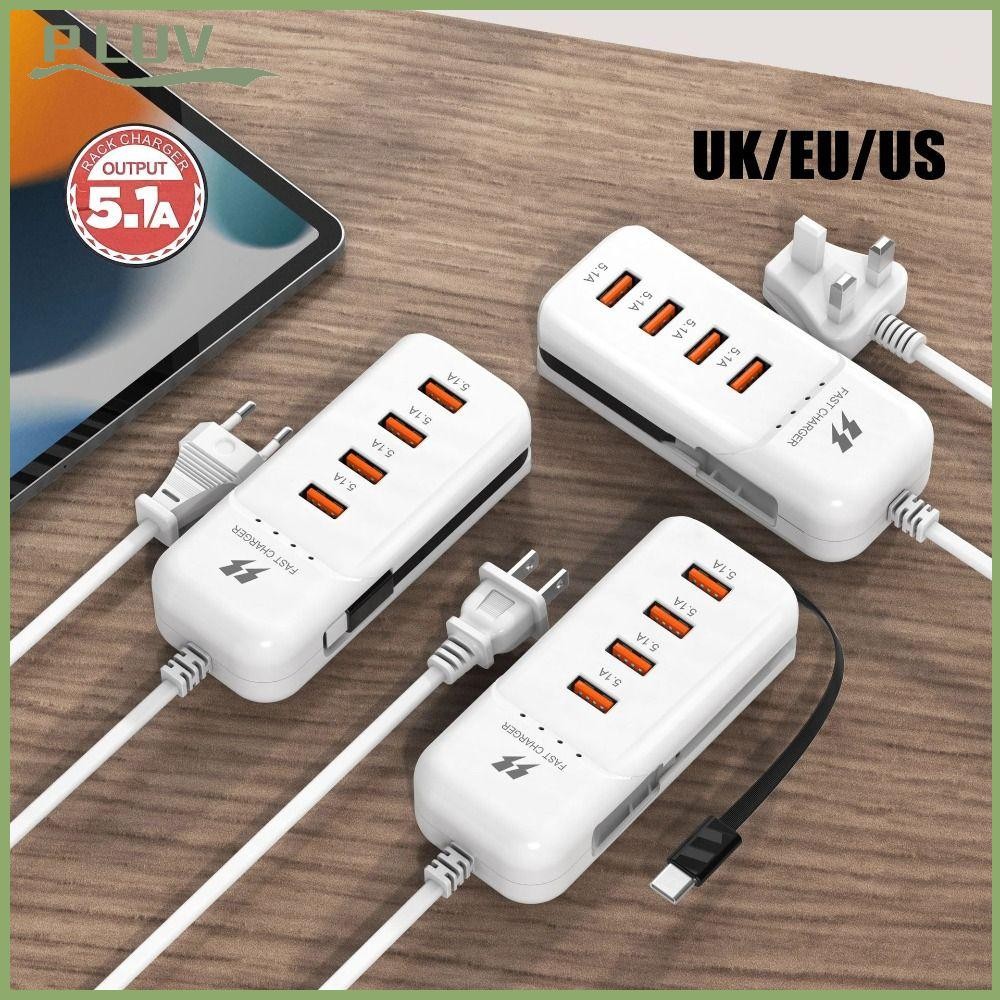PLUVII USB Type C Charger, Fast Charging PD 66W Multiport USB Hub ...