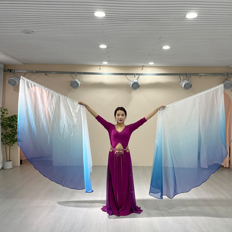 Uliekhy 1PC Gradient Colored Half Round Flag Dance Flags with ...