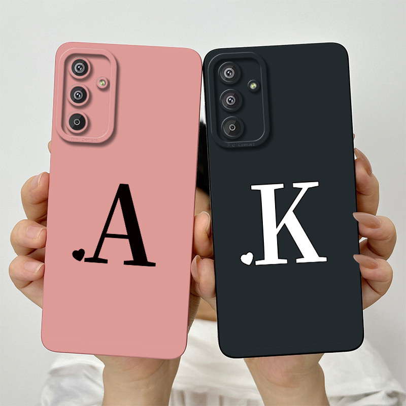 For Samsung Galaxy M15 F15 M55 F55 C55 5G 2024 Cute Initial Letters ...