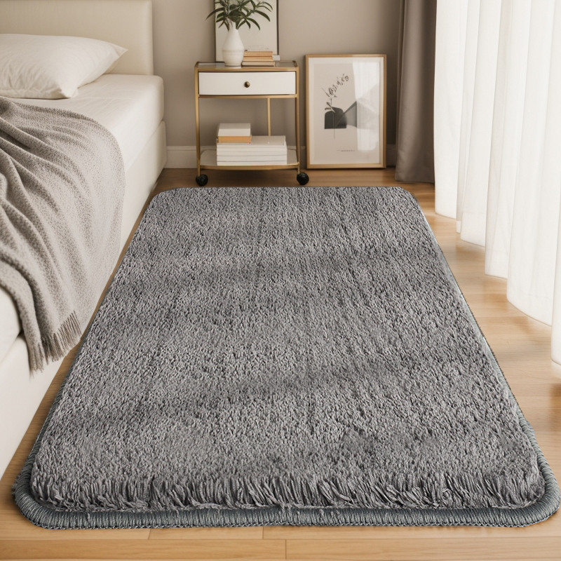 Plush Soft furry Carpet Bedroom Floor Mat Fluffy Carpets Bathroom Mat ...