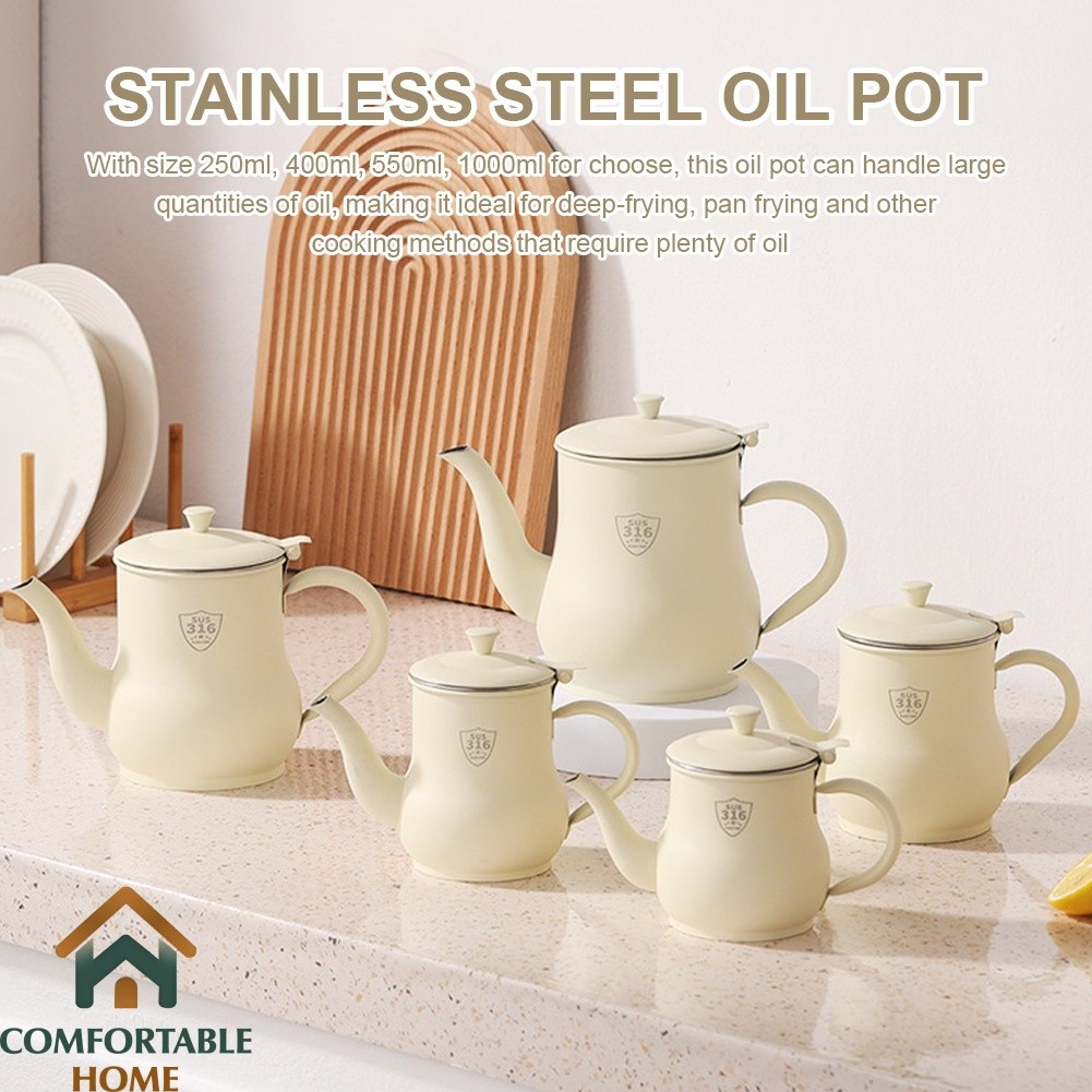 CHS Stainless Steel Oil Pot Kitchen Household With Filter Screen ...