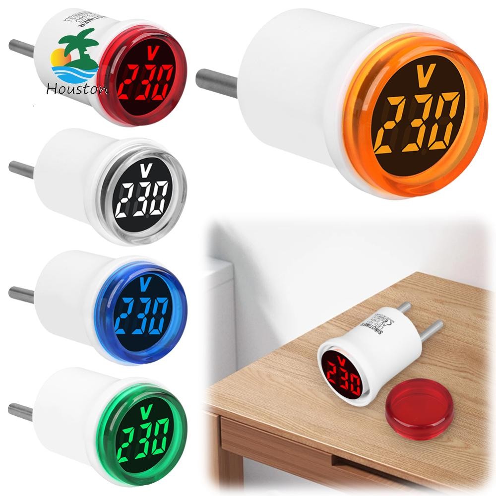 AC 50-500V Circular Voltmeter LED Digital Display EU Plug Voltmeter ...