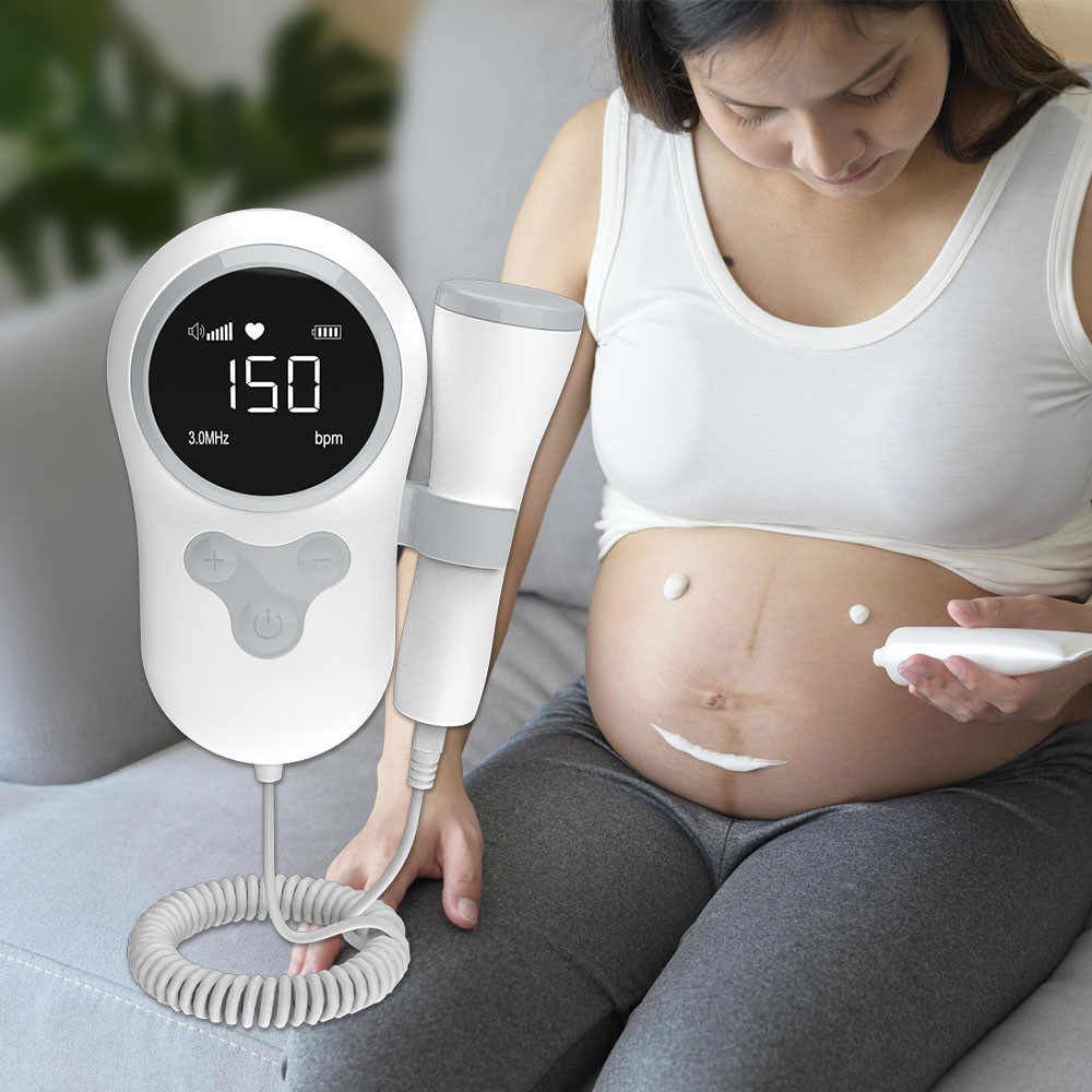 JBMBHC Baby Fetal Doppler Heart Sound Rate Device Ultrasound Detector ...
