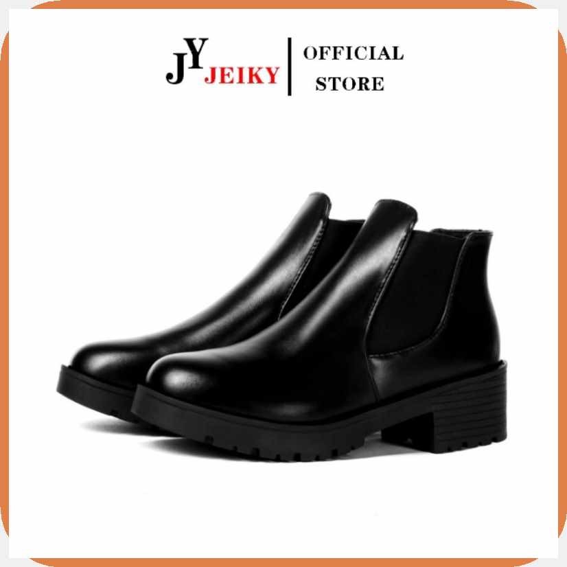 JEIKY.)Q!zl/Ladies&I`BV;W`PU;g`Leather;g`Boots;pj`Mid;Pf`Heels Fashion ...