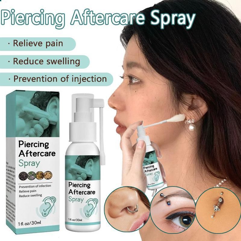 30ml Piercing Aftercare Spray Ear Hole Care Spray Effective Earring ...