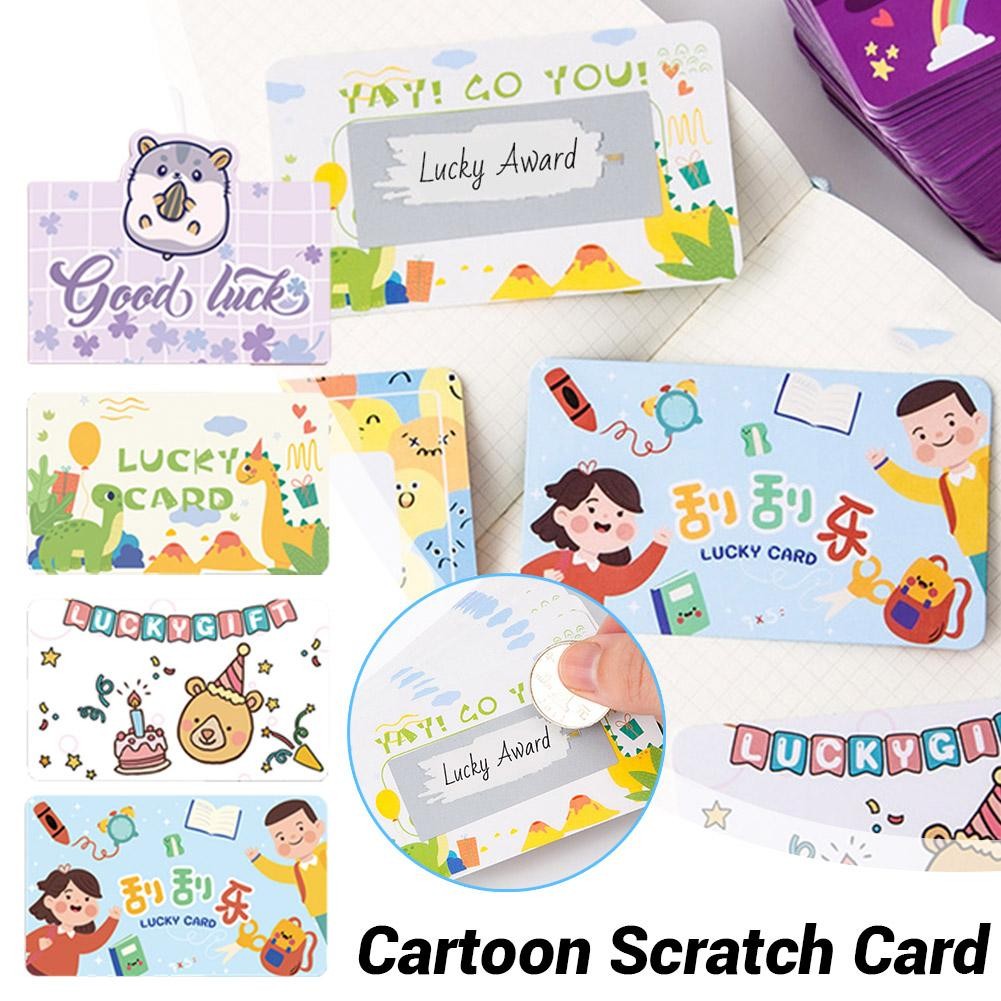 20Pcs Cartoon Cute Lucky Scratch Cards Creative DIY Lucky Scratch ...