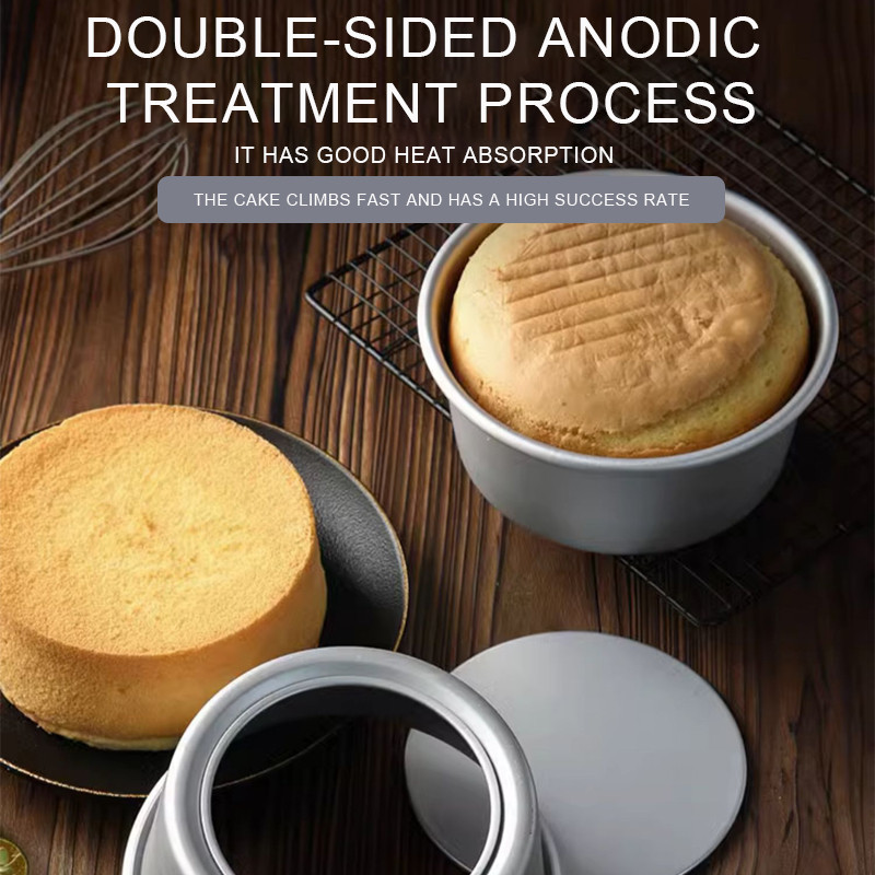 4/6/8 Inch Round Cake Molder - Nonstick Aluminum Alloy Baking Pan with ...