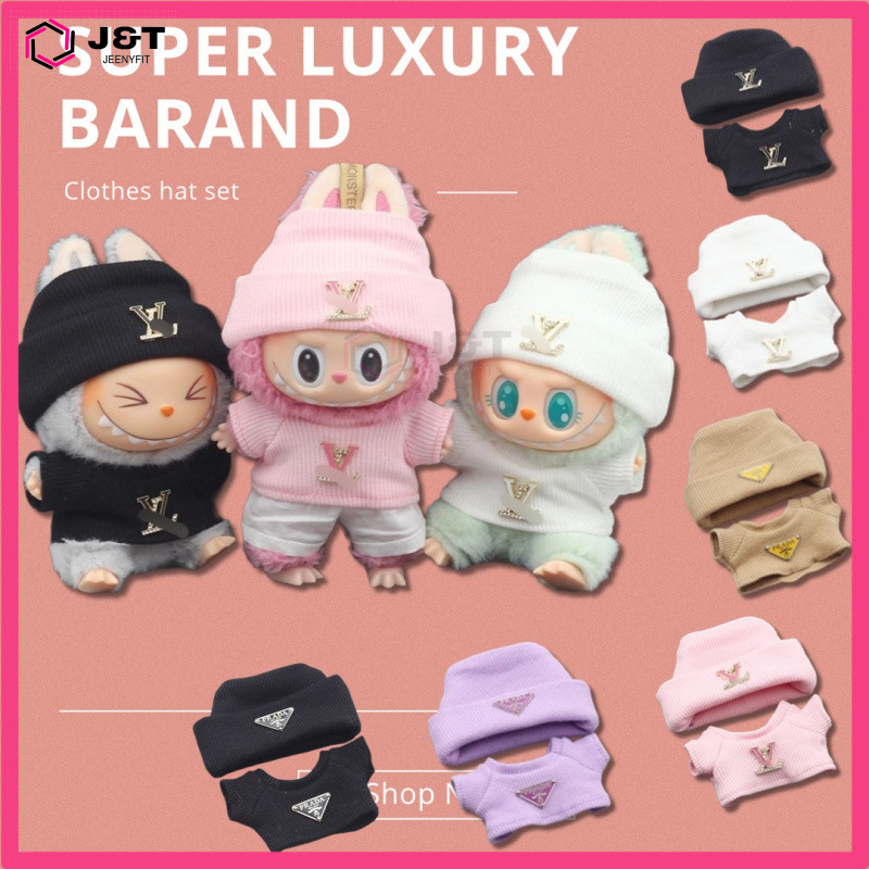 SUPER LUXURY BARAND LABUBU v1 v2 Clothes Hat Set suit for Labubu ...