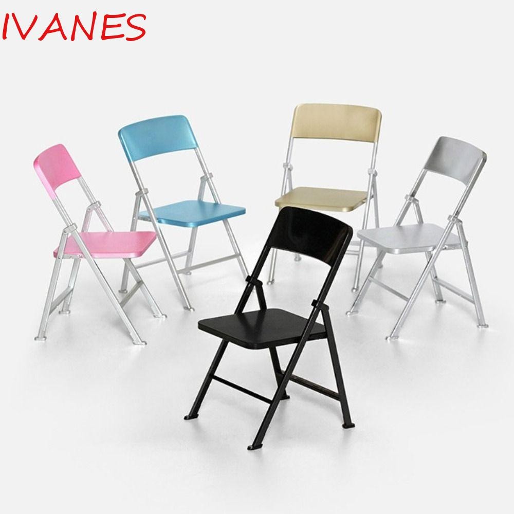 IVANES 1/6 Scale Chair, Scense Props Mini Furniture Dollhouse Folding ...