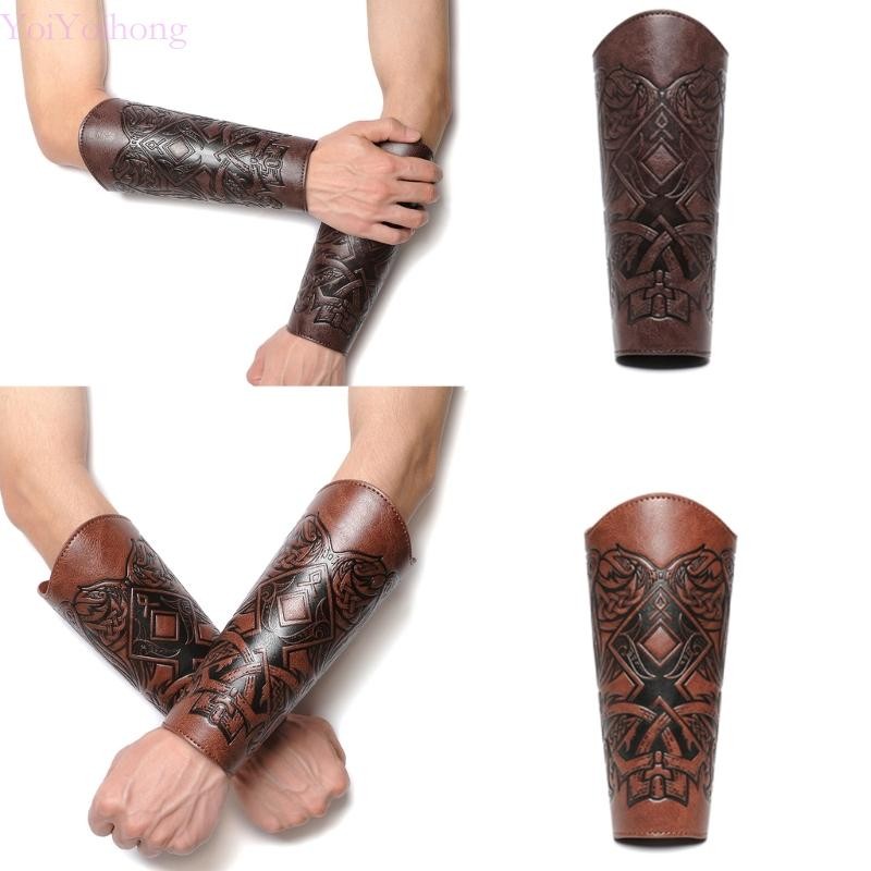 YOI Men Wrist Cosplay Embossed Gauntlet Bracer Gauntlet Cosplay ...