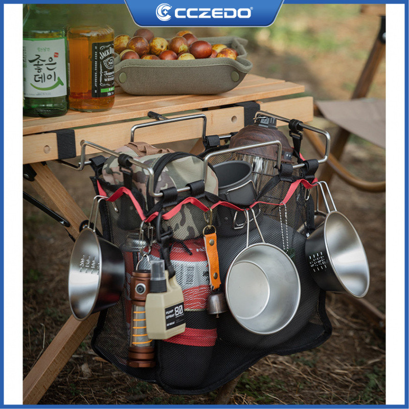 CCZEDO Foldable Table Storage Net Storage Net Portable Shelf Bag Stuff ...