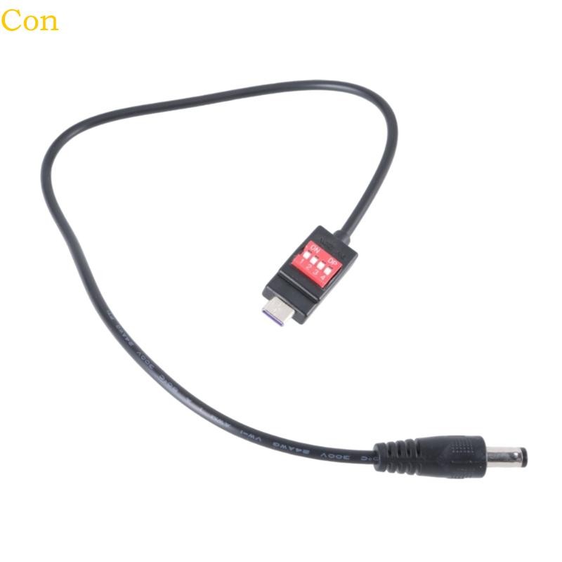 Con USB C PD to 5V 9V 12V 12V 20V 5 5x2 1mm Adjustable Voltages Step Up ...