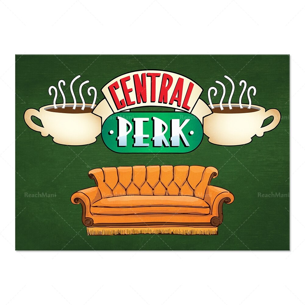Iconic Central Perk Sign from Popular TV Series: Unique Coffee Shop Bar ...