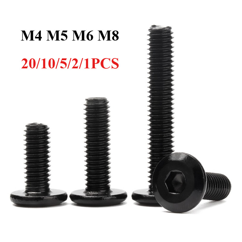 [Fast] Black Carbon Steel Chamfering Screw Flat Round Head Beveled ...