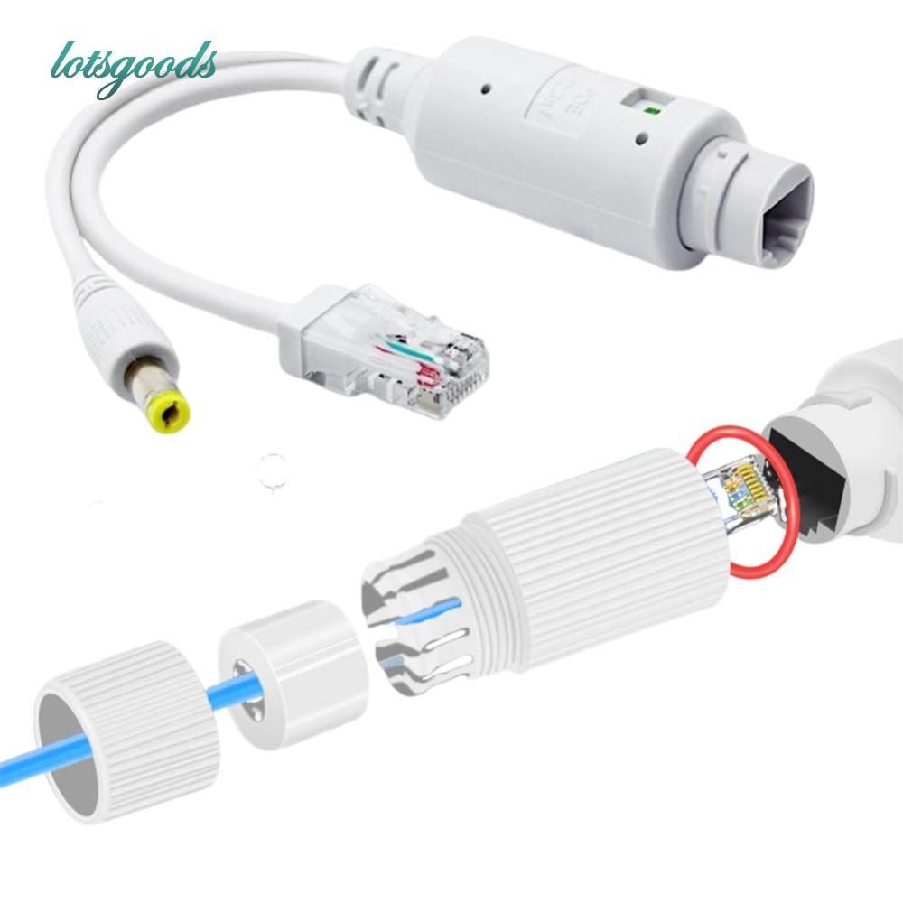 48V To 12V POE Spliter Adapter Waterproof Ethernet Adapter Cable for IP ...