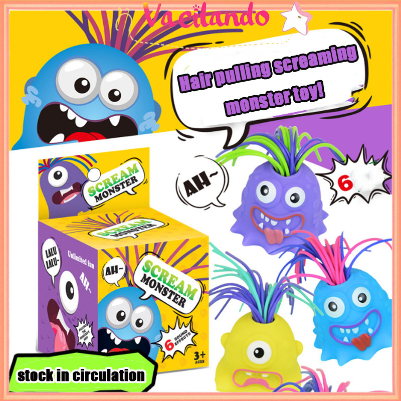 Hair pulling screaming monster toy stress reliever toy fidget toys ...