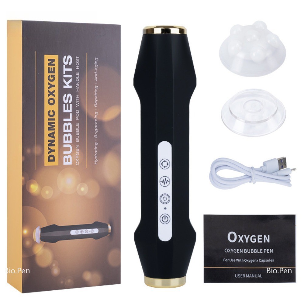 Portable CO2 Oxygen Bubble Pen Rechargeable Facial Cleaning Balance ...