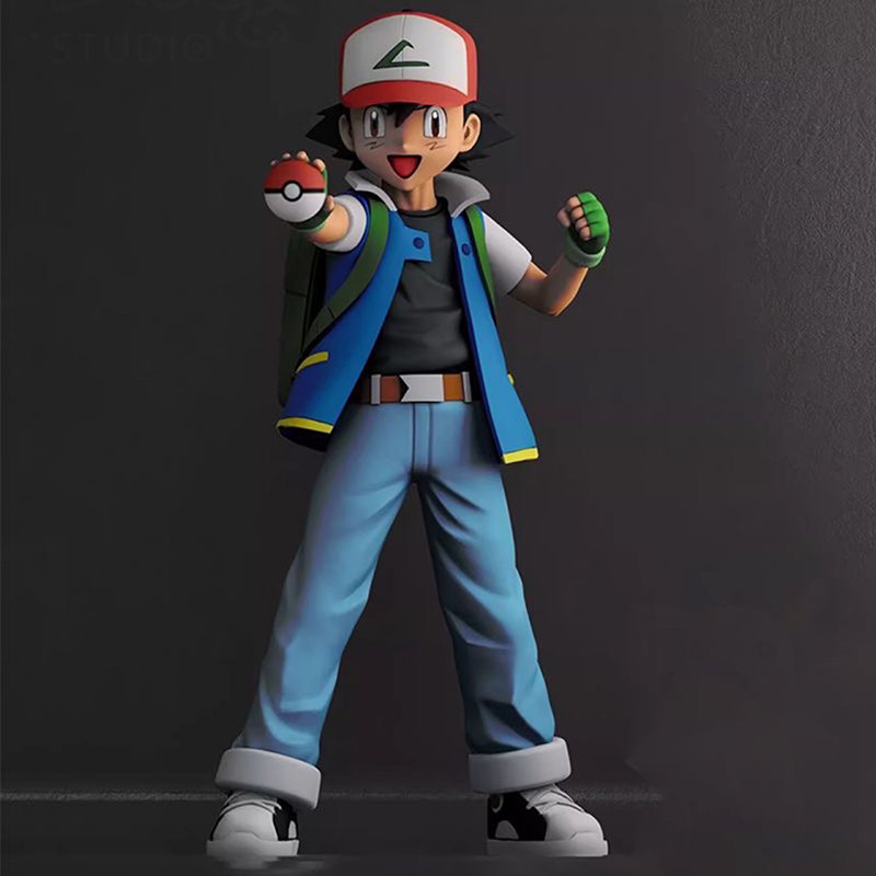 Anime Pokemon Ash Ketchum Red Figures Statue Model | Shopee Philippines