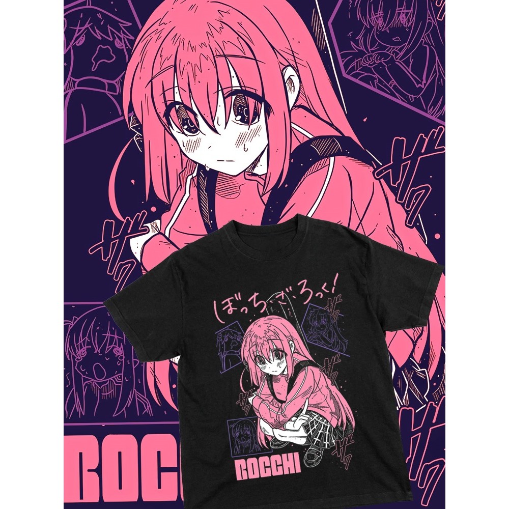 Bocchi the Rock Men's Bocchi-chan Anime Merch Character Print 100 ...