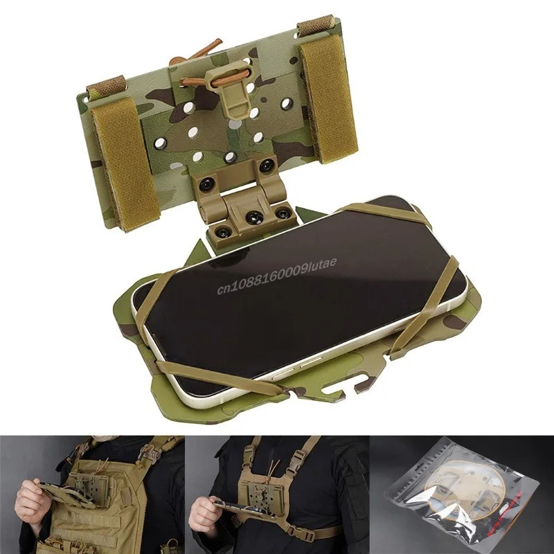 Tactical alloy led board Molle Mount mobile phone holder panel bag ...