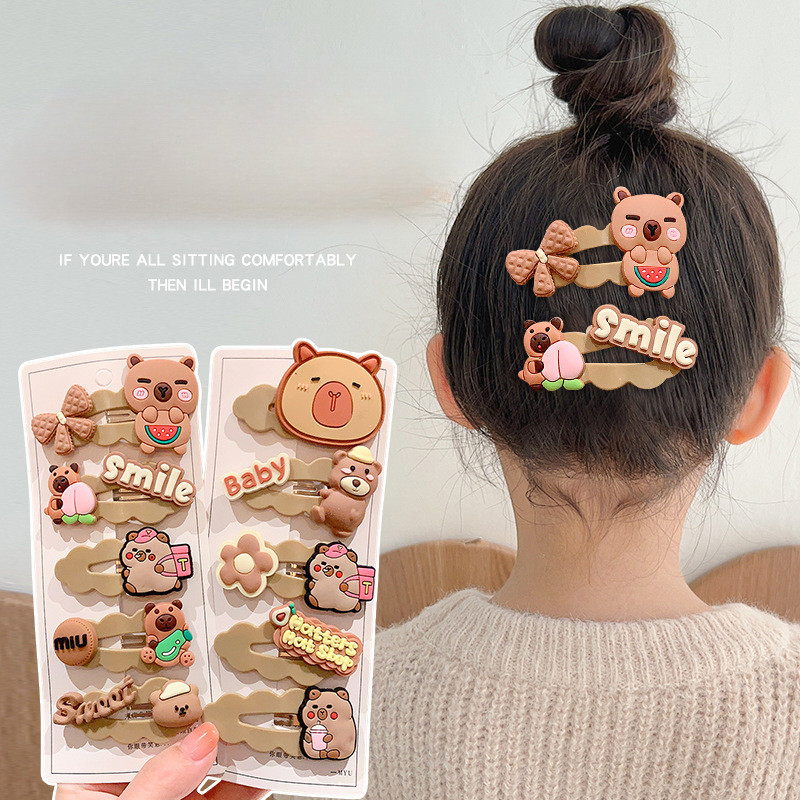 5Pieces/set Sweety Girl's Side Bangs Hair Clip Cute Baby's Super Lovely ...