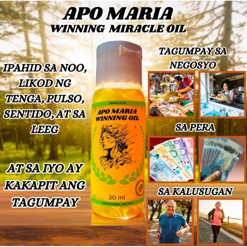 APO MARIA Winning Miracle Oil | 60ML | Shopee Philippines