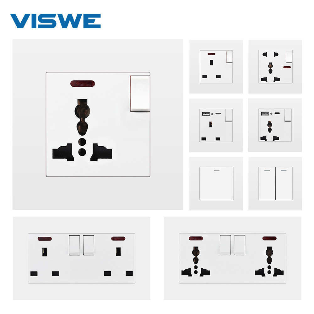 VISWE White PC Switch Socket-Dual 10W USB+Type-C Child Safety | Shopee Philippines