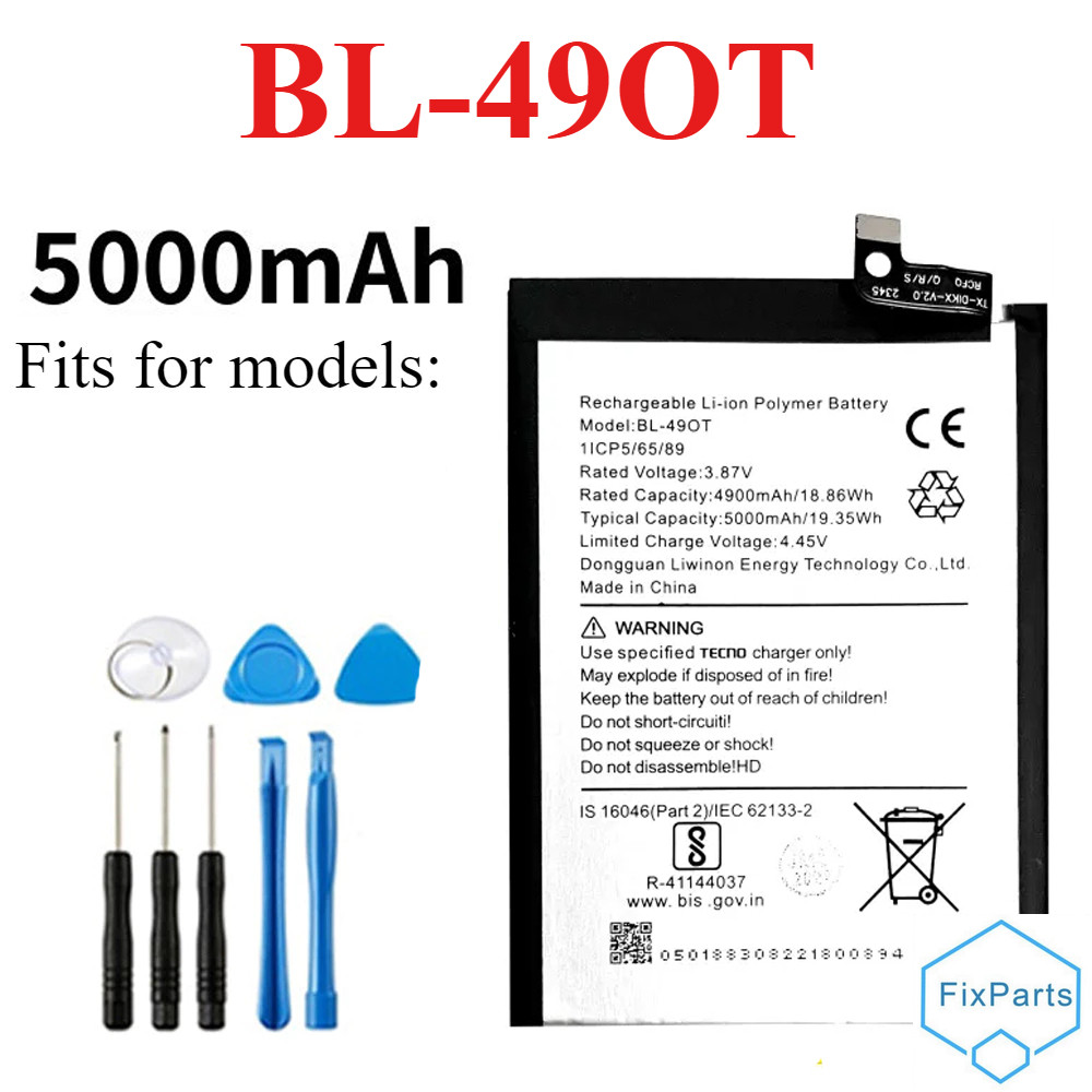 Tecno Camon 20 Camon 20 Pro BL-49OT Battery for Replacement | Shopee ...