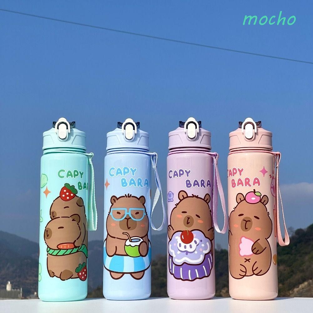 MOCHO Capybara Water Bottles, 800ml Cute Transparent Plastic Cup ...