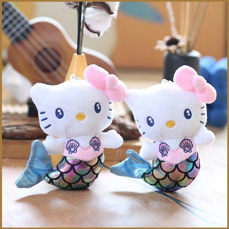 Cartoon Mermaid Hello Kitty Plush Dolls Gift For Girls Bag Pendant ...