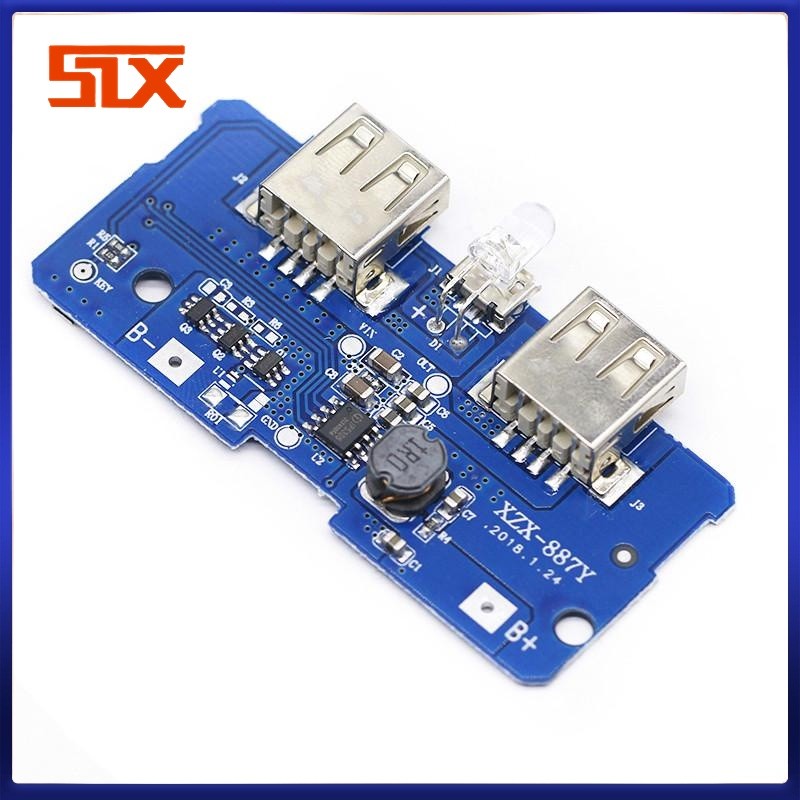 18650 Dual Micro USB 3.7V to 5V 2A Boost Mobile Power Bank DIY 18650 ...