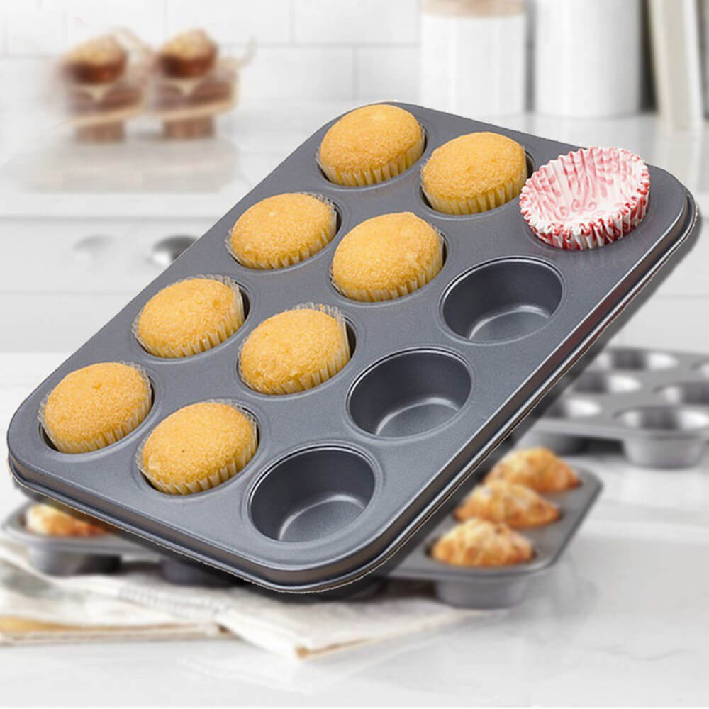 Mimi Cupcake / Muffin / Egg Tart 12 Molds Non Stick Baking Pan Molder ...