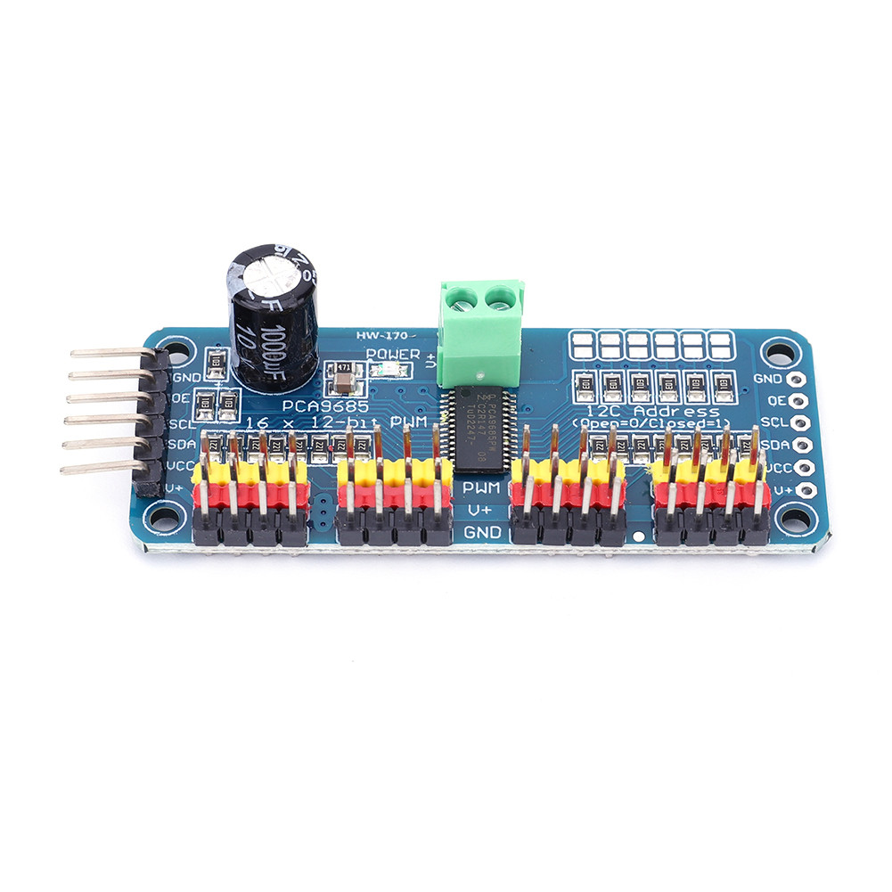 sportfront PCA9685 PWM Servo Motor Driver IIC Interface 16 Channel 12-Bit PWM Servo Motor Driver ...