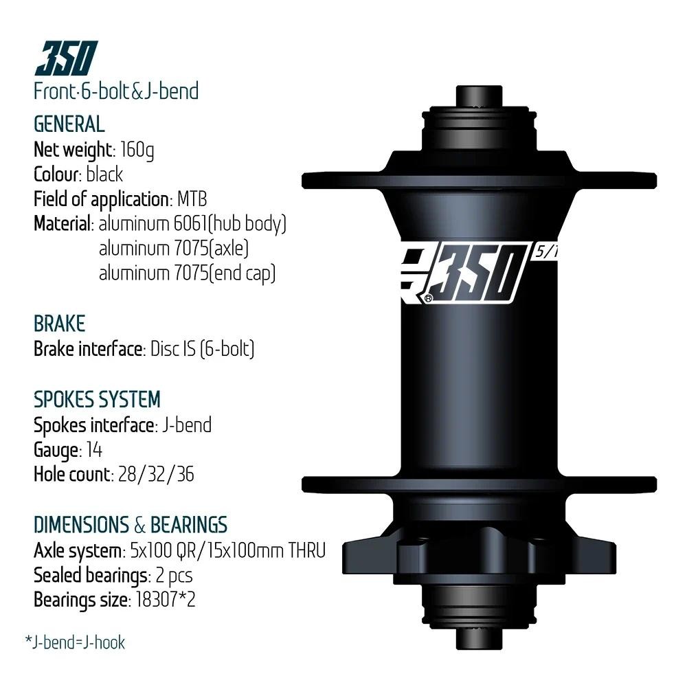 Koozer 350 28H 32 Holes Front Hub 9x100 Quick Release 15x100mm Thru ...