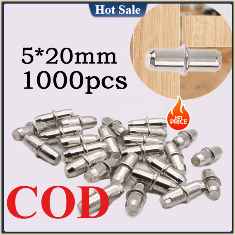 Ready Stock 1000pcs Cabinet Wardrobe Shelf Support Metal Pins Type SSM ...